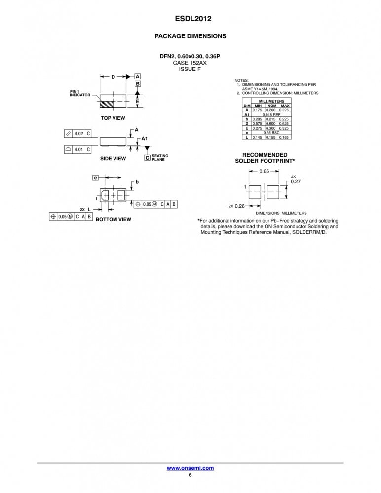 SZESDL2012MX2WT5G datasheet page 6