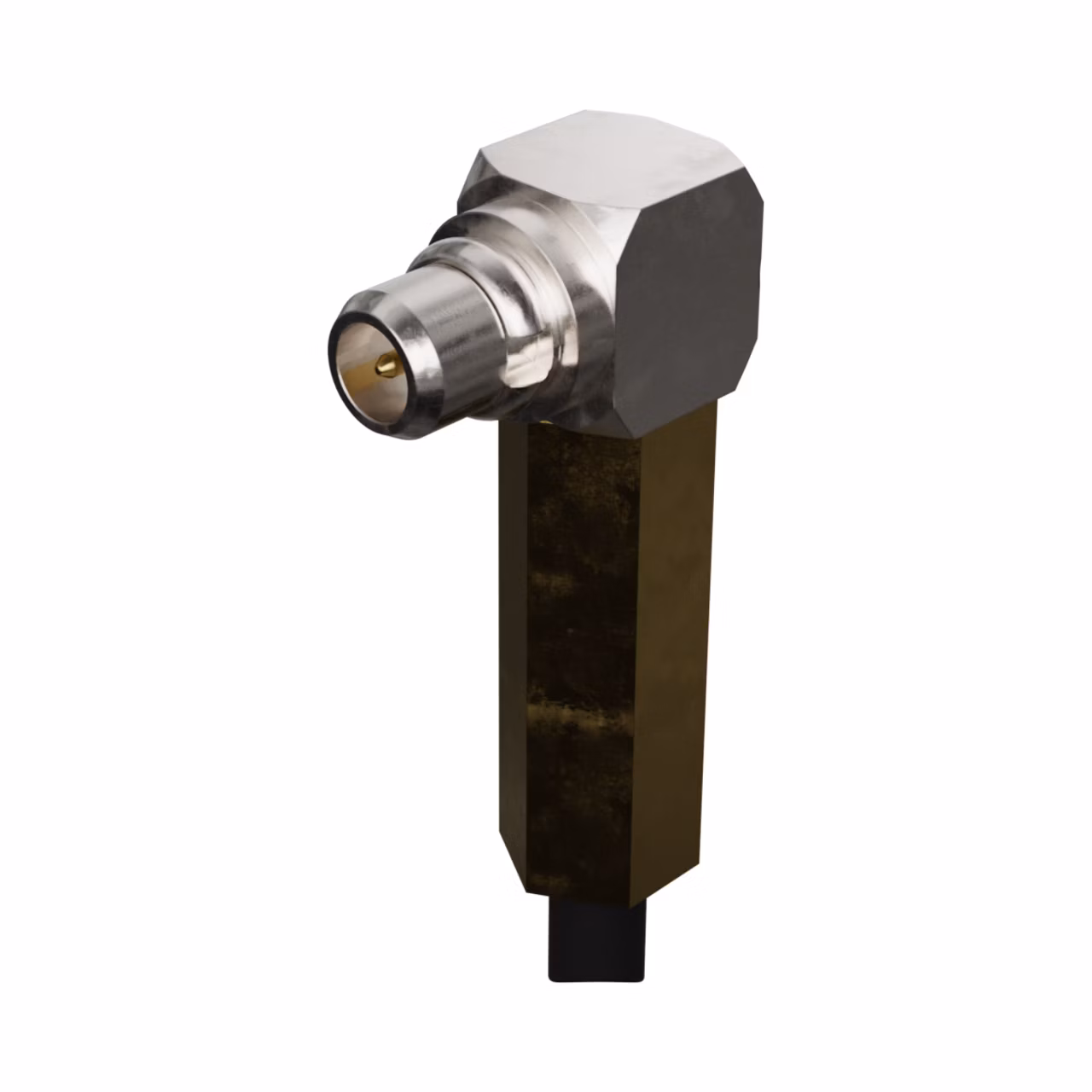 MMCX Plug, Right-Angle, Crimp, RG-178/RG-196, Brass Body, Nickel (Ni) Plating, Bag, 50 Ohms for sale