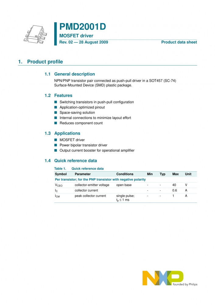 PMD2001D datasheet page 2