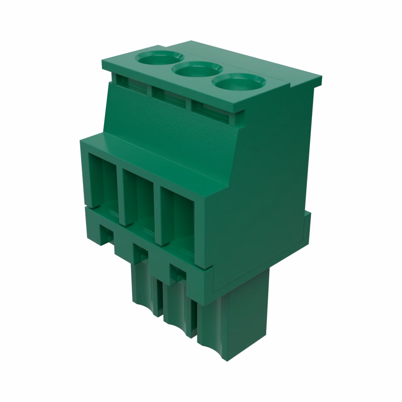 3.50mm Pitch Eurostyle Vertical Plug, with Standard Imprinting, Rear Wire Entry, Green Housing, 3 Circuits for sale