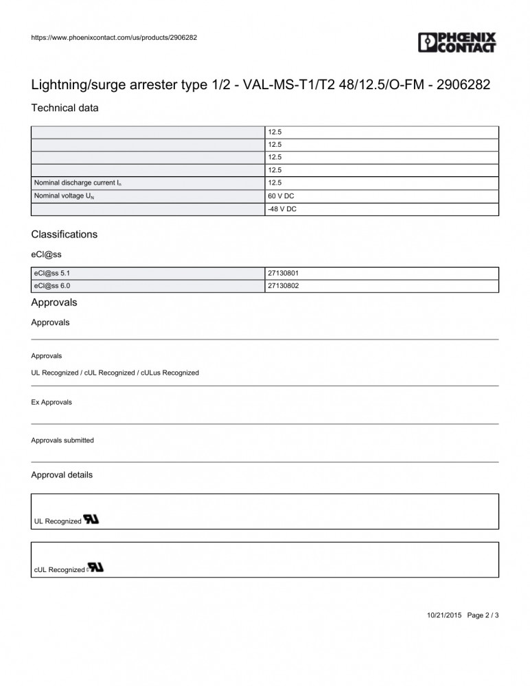 Phoenix Contact 2906282 catalog page 2