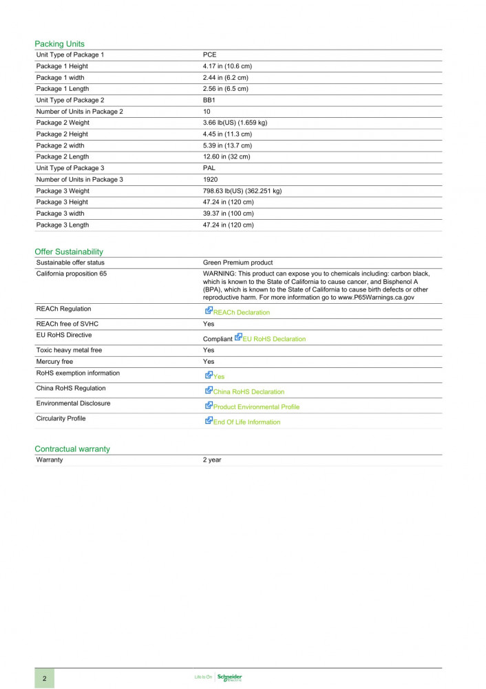 SQR73101LA technical document page 2