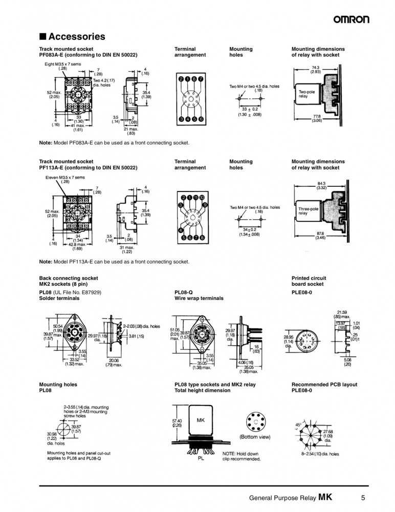 PF113A-E and MK relay documentation, page 5