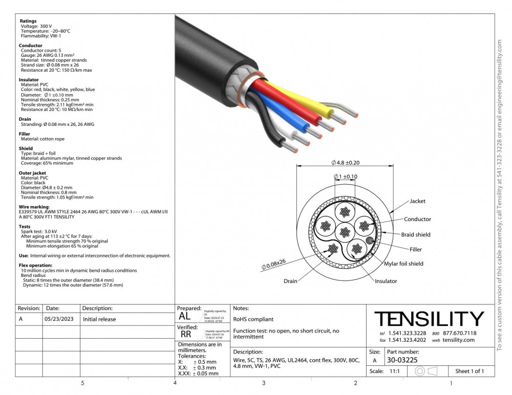 Tensility International 30-03225 product drawing preview