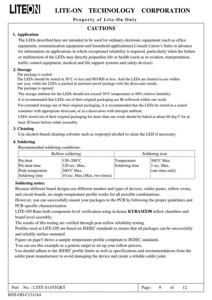 LTST-S110TGKT datasheet page 10