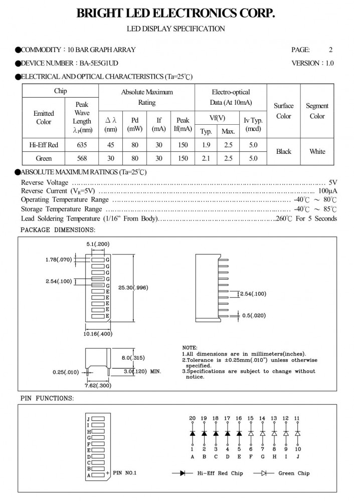 BA-5E5G1UD specification, page 1