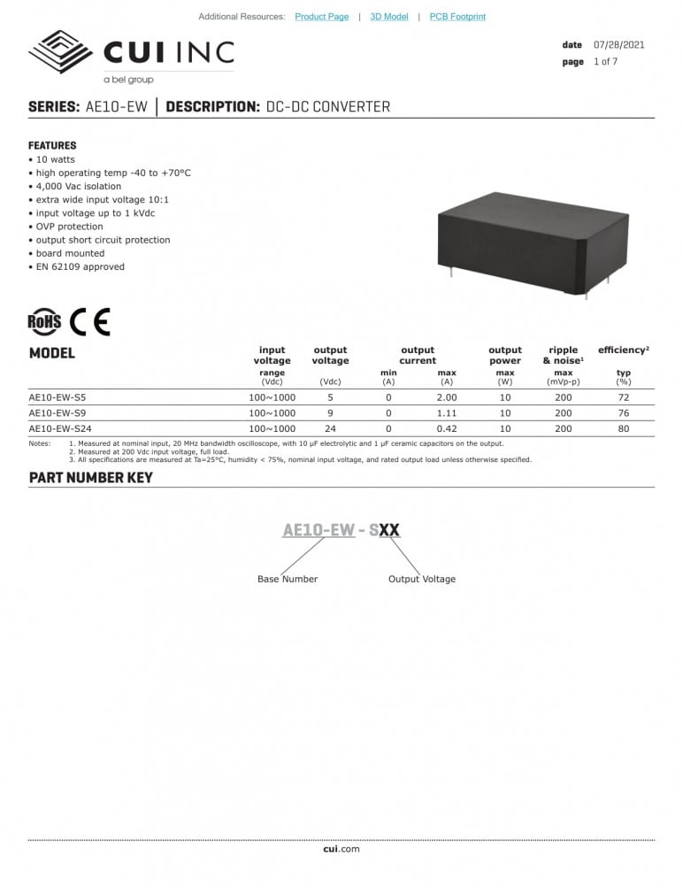 AE10-EW-S5 datasheet page 1