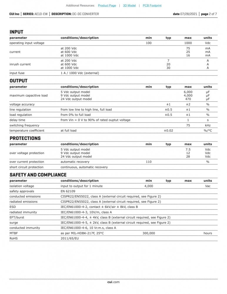AE10-EW-S5 datasheet page 2