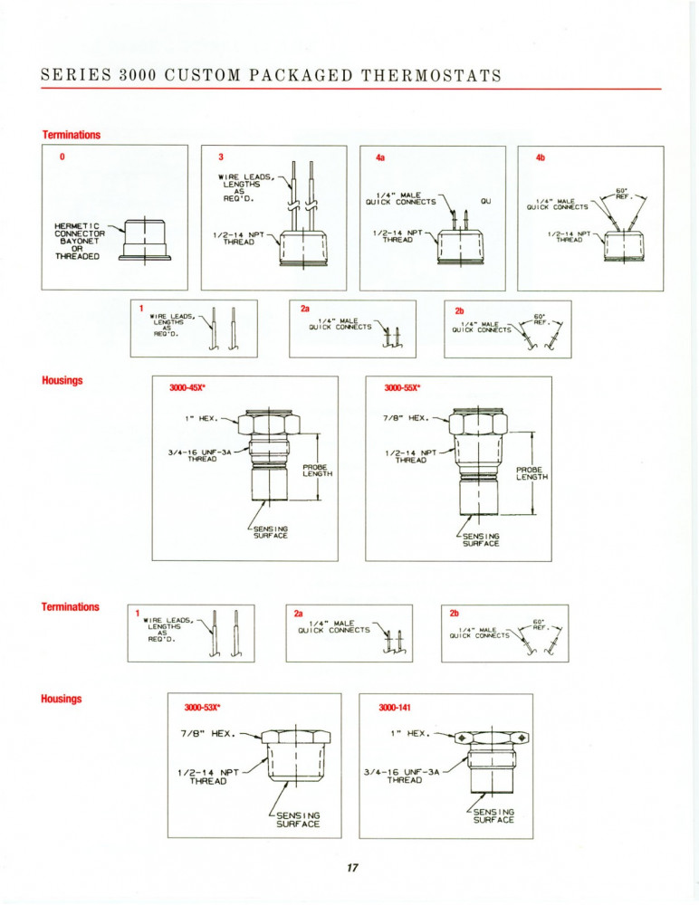 Honeywell Series 3000 product documentation page 2