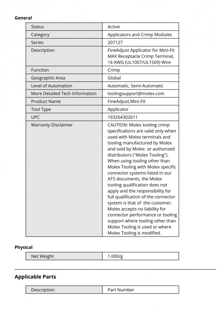 Product document image 2 for Molex 2037026500