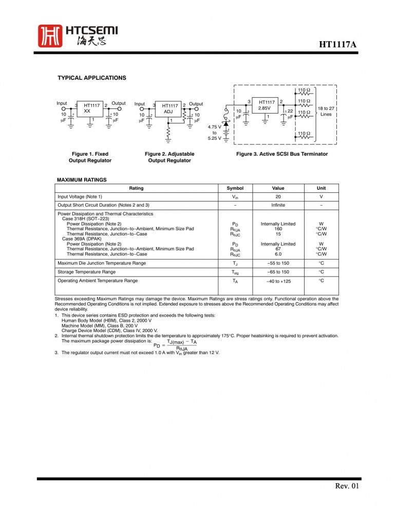 HT1117AM-3.3 datasheet page 2