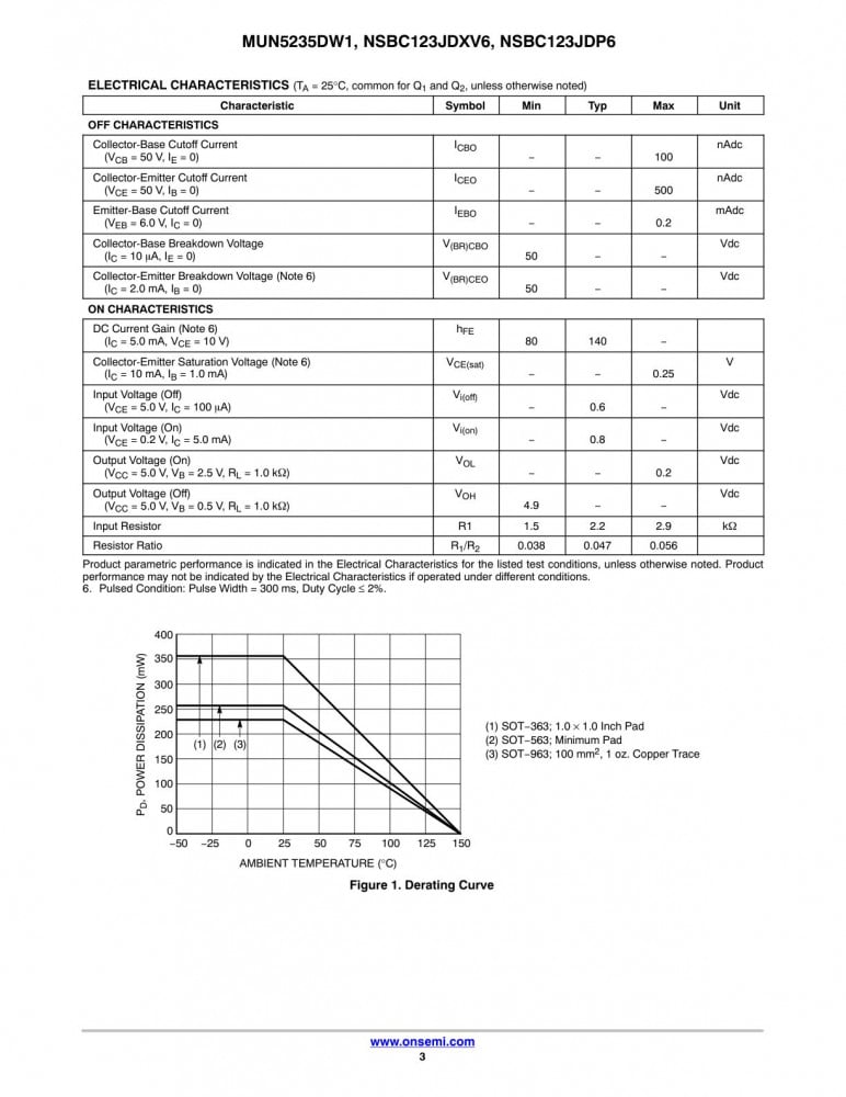 SMUN5235DW1T3G datasheet page 4