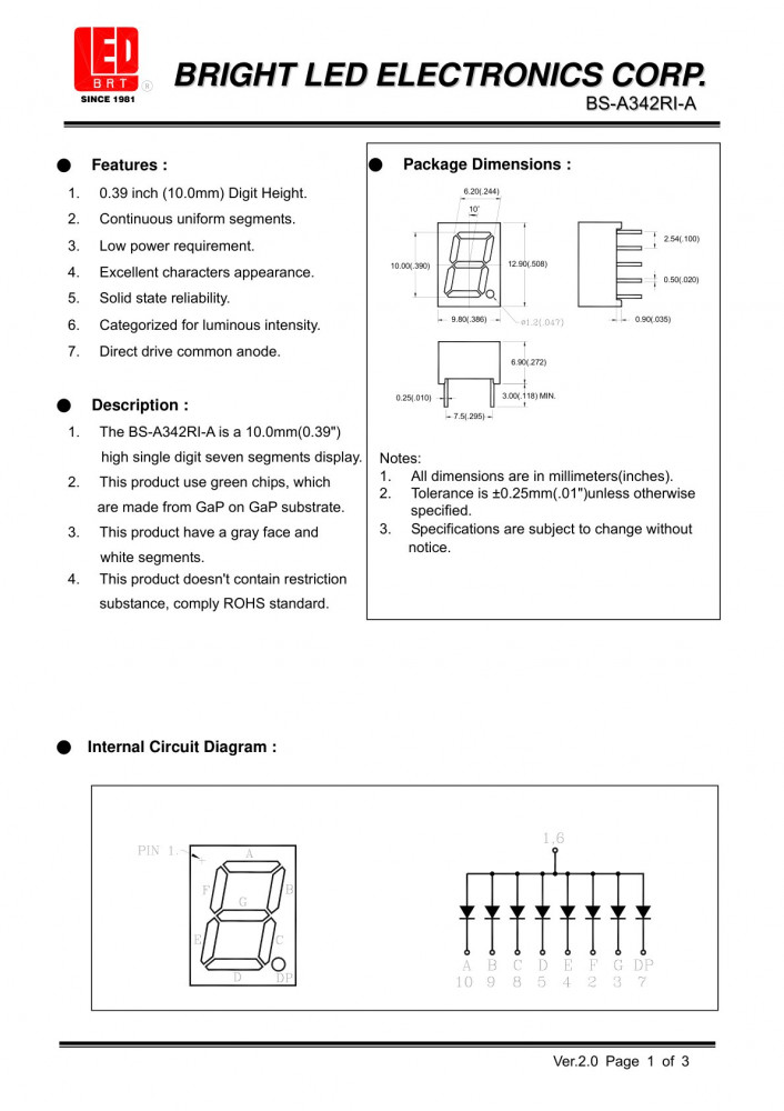 BS-A342RI technical document page 1