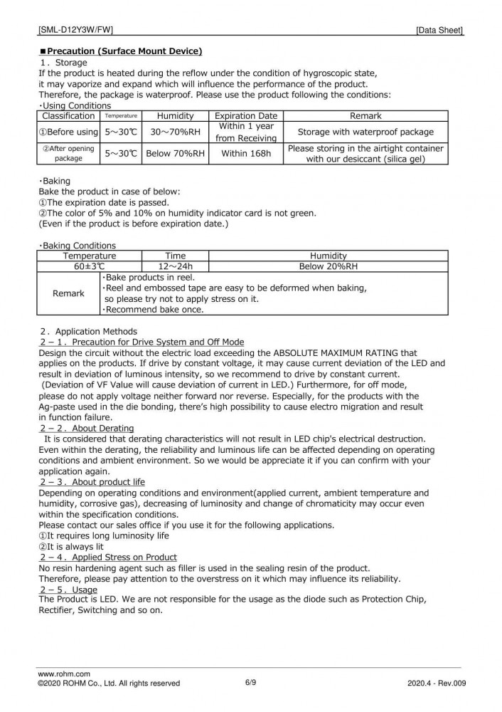 SML-D12FWT86 datasheet page 6