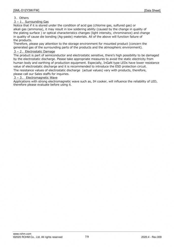 SML-D12FWT86 datasheet page 7