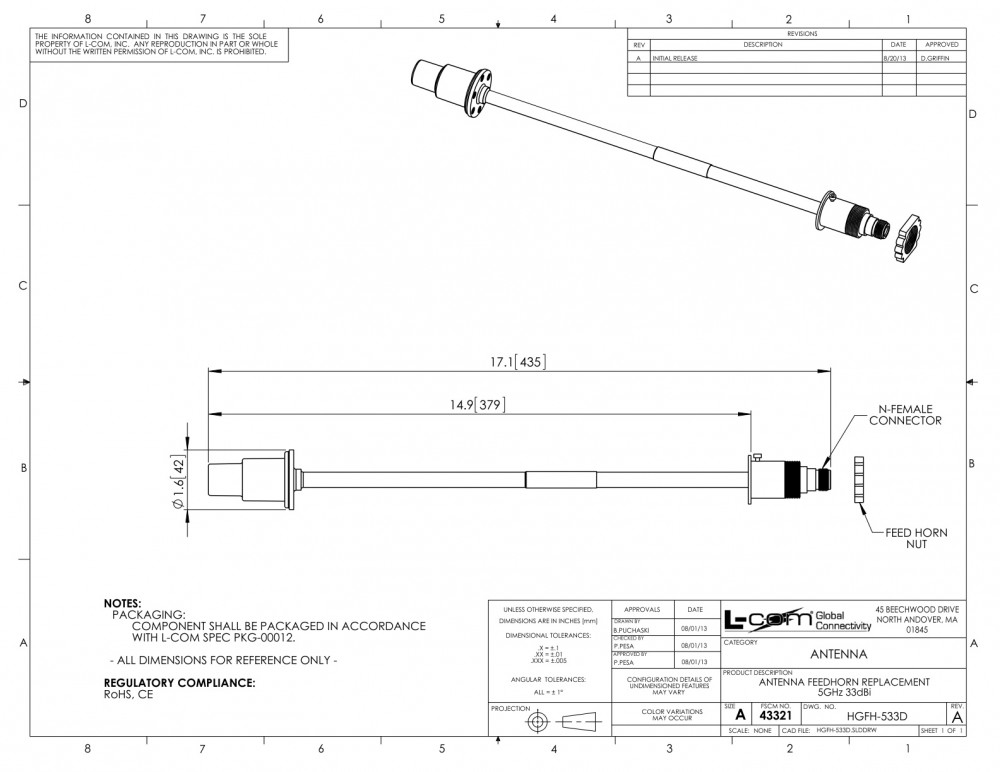 L-com HGFH-533D technical document preview