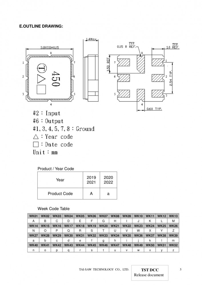 TA0450A technical document page 5