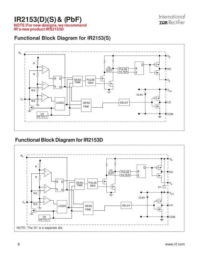 IR2153PBF datasheet page 6