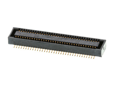 0.50mm Pitch SlimStack Receptacle, Surface Mount, Dual Row, Vertical, 3.00 and 4.00mm Stacking Heights, Lower Circuit Size Version, Black, 40 Circuits