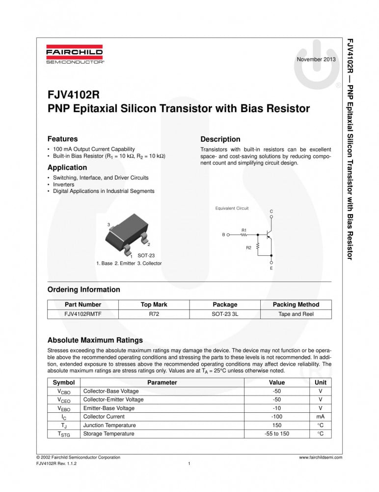 FJV4102RMTF datasheet page 2