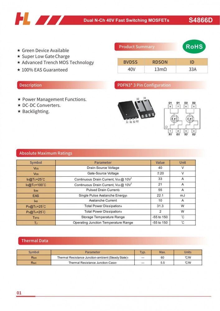 S4866D datasheet page 1