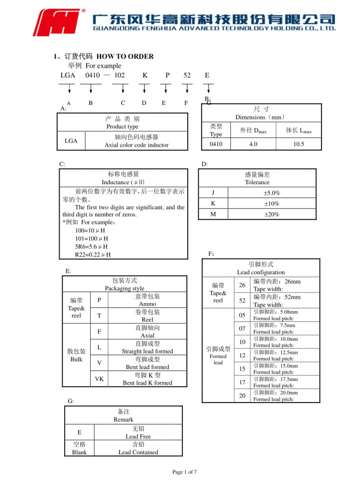 FH LGA0410 specification page 2