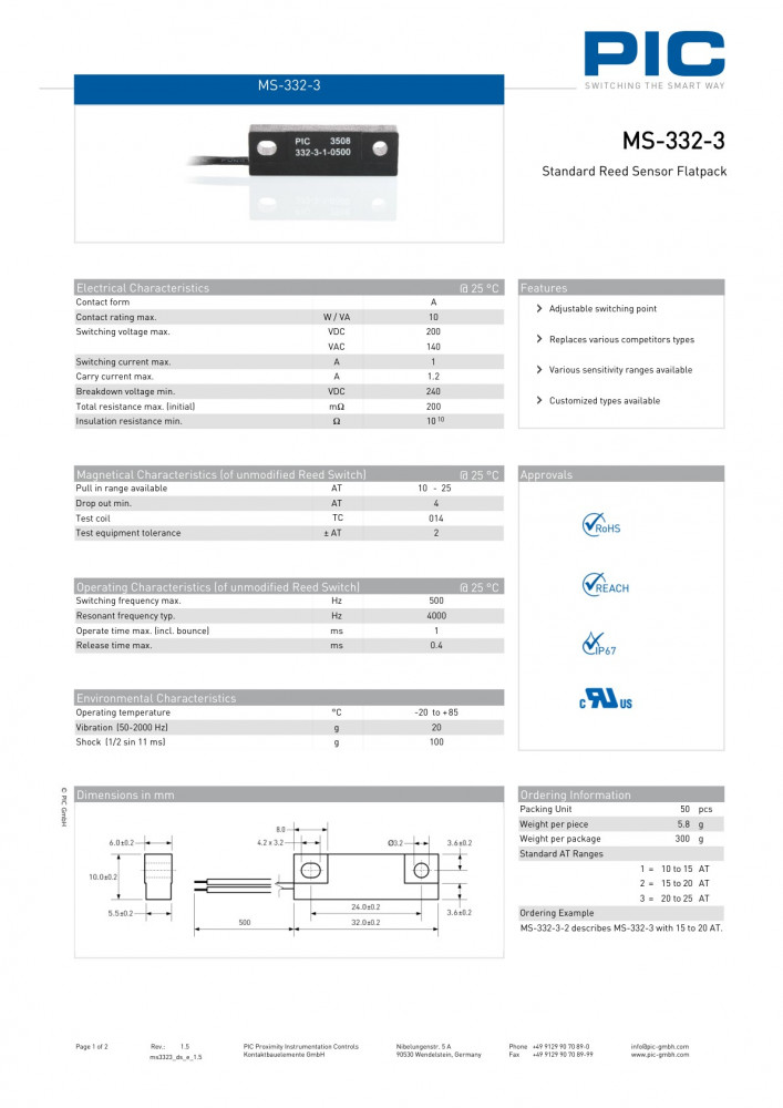 MS-332-3 technical document, page 1