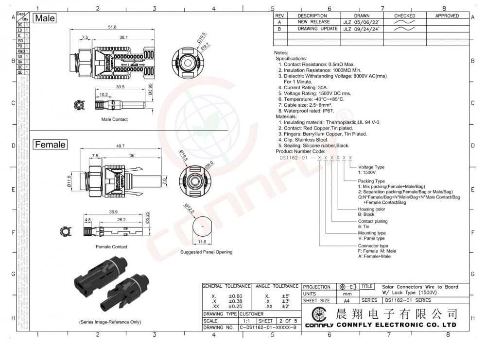 DS1162-01-AV6B12 technical drawing page 2