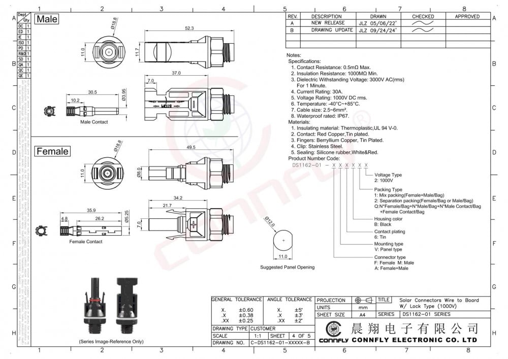 DS1162-01-AV6B12 technical drawing page 4
