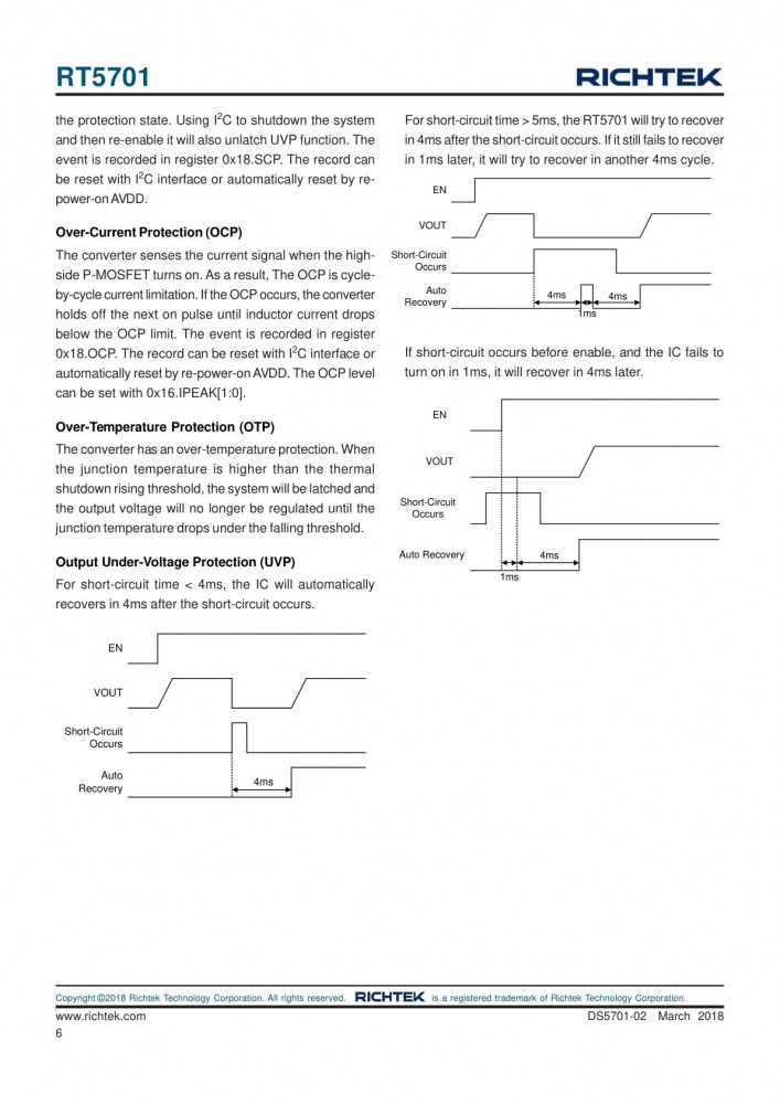 RT5701 datasheet page 6