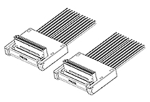 Nano-Pitch I/O Right-Angle-to-Nano-Pitch I/O Right-Angle Cable Assembly, 8x, 76 Circuits, 34 AWG, with Latches, 0.30m Length for sale