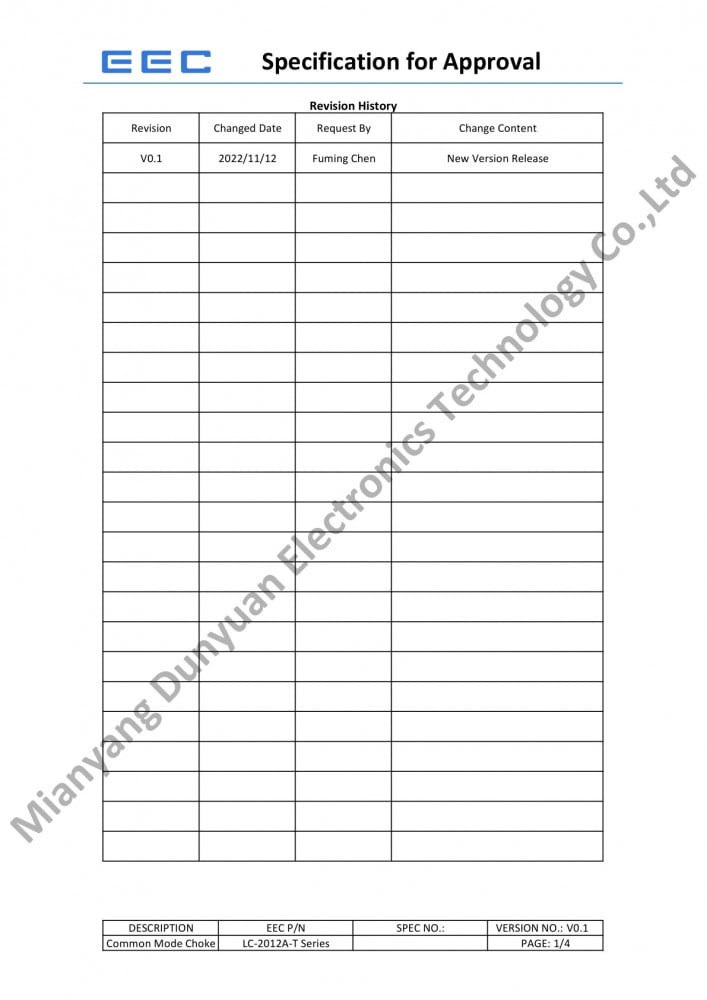 EEC LC-2012A-T approval specification page 2