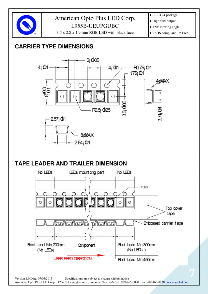 L955B-UEUPGUBC datasheet page 7