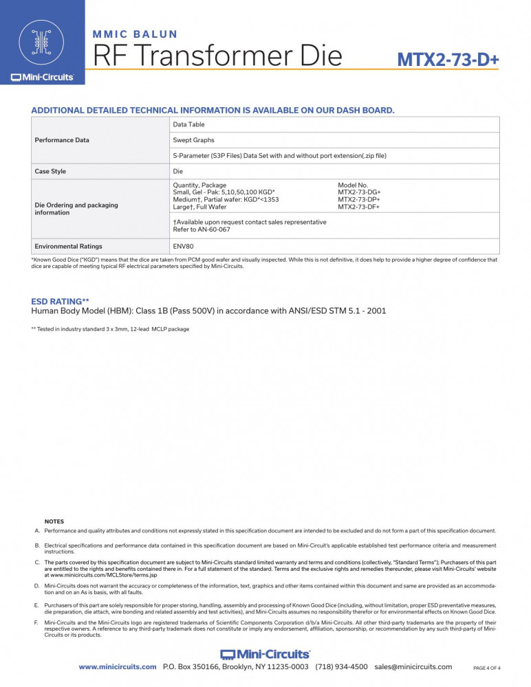 MTX2-73-DG+ datasheet page 4