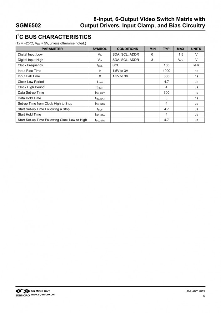 SGM6502 datasheet page 5
