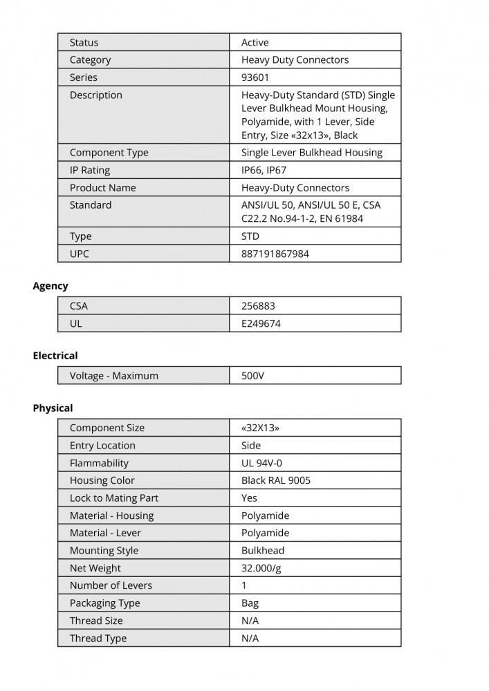Technical document image 2 for MOLEX 936011051