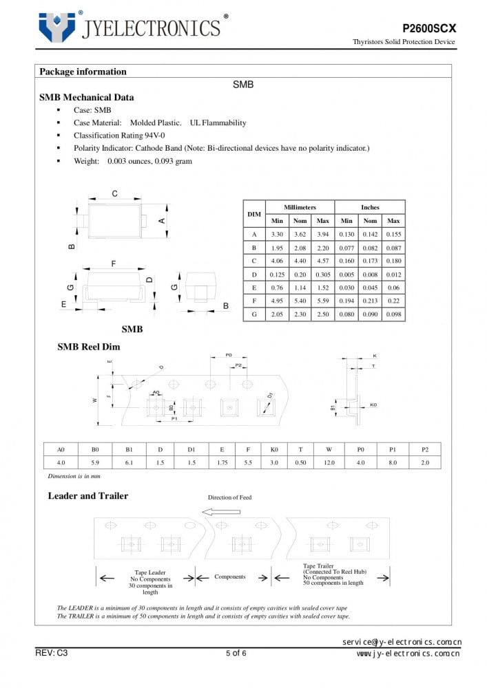 P2600SCX datasheet page 5