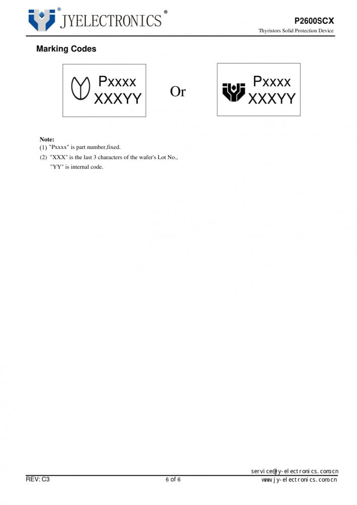 P2600SCX datasheet page 6