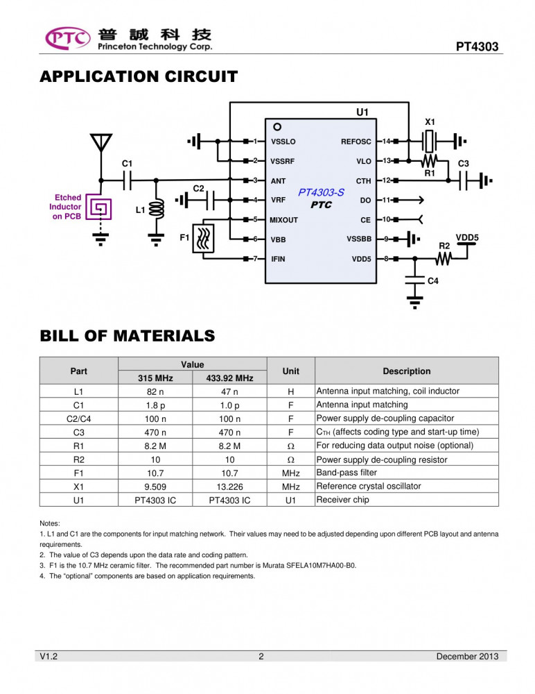 PT4303 datasheet page 2