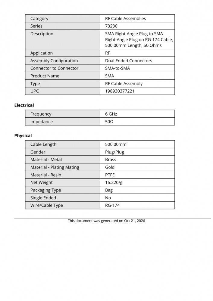 Technical document image 2 for MOLEX 732307153