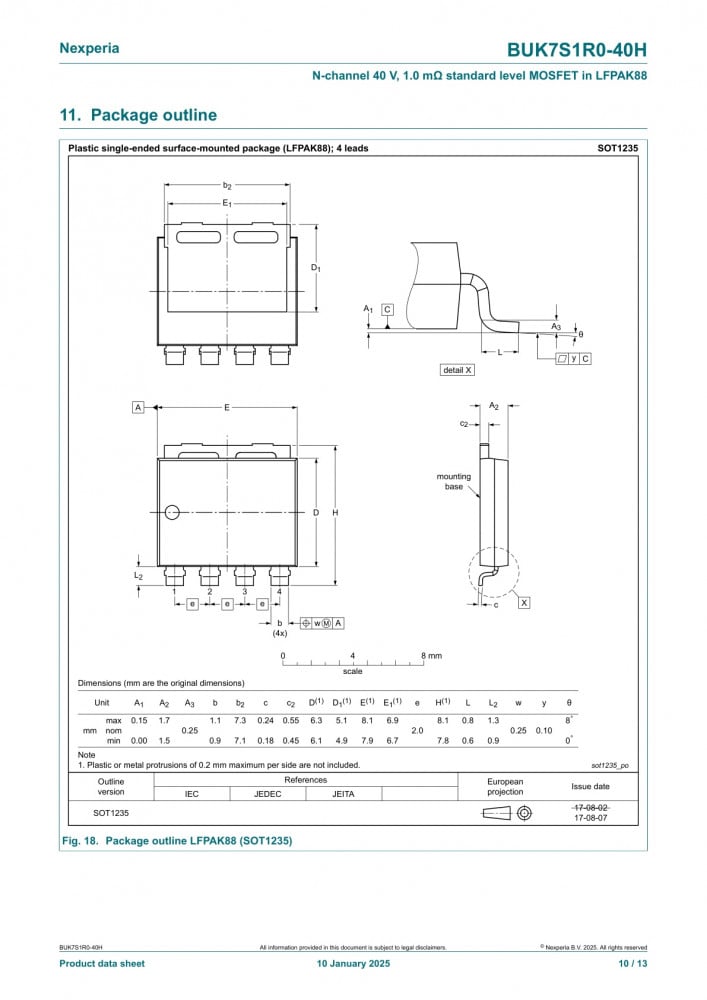 BUK7S1R0-40H datasheet page 10