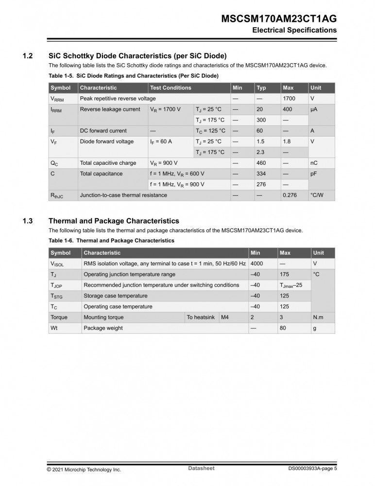 MSCSM170AM23CT1AG document page 5