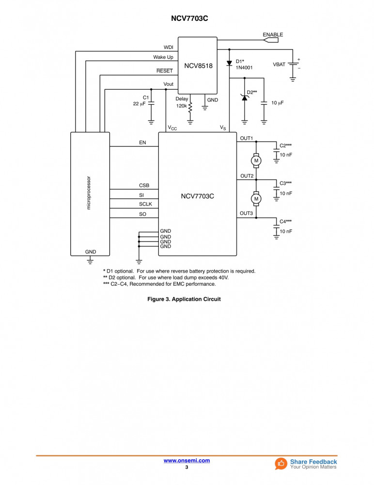 NCV7703C datasheet page 3