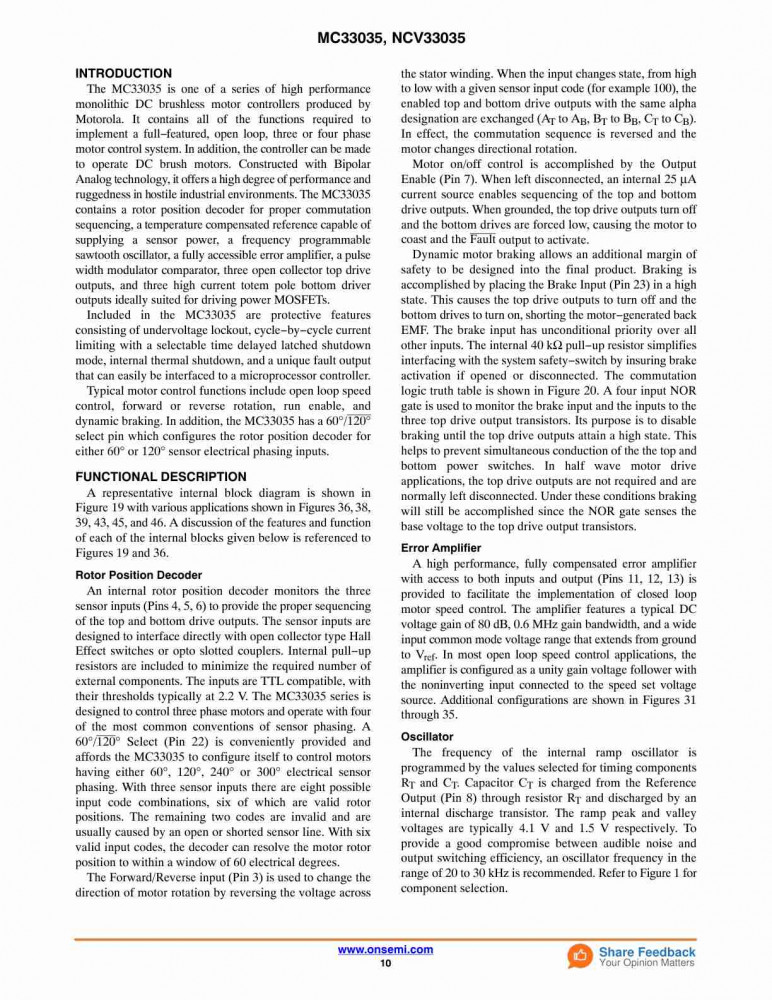 NCV33035 datasheet page 10