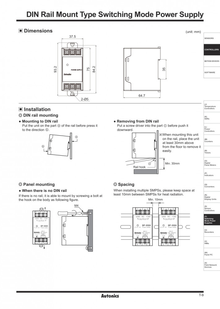 SP Series technical document, page 3