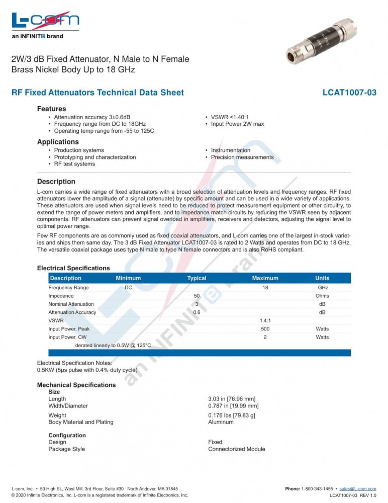 LCAT1007-03 datasheet page 1
