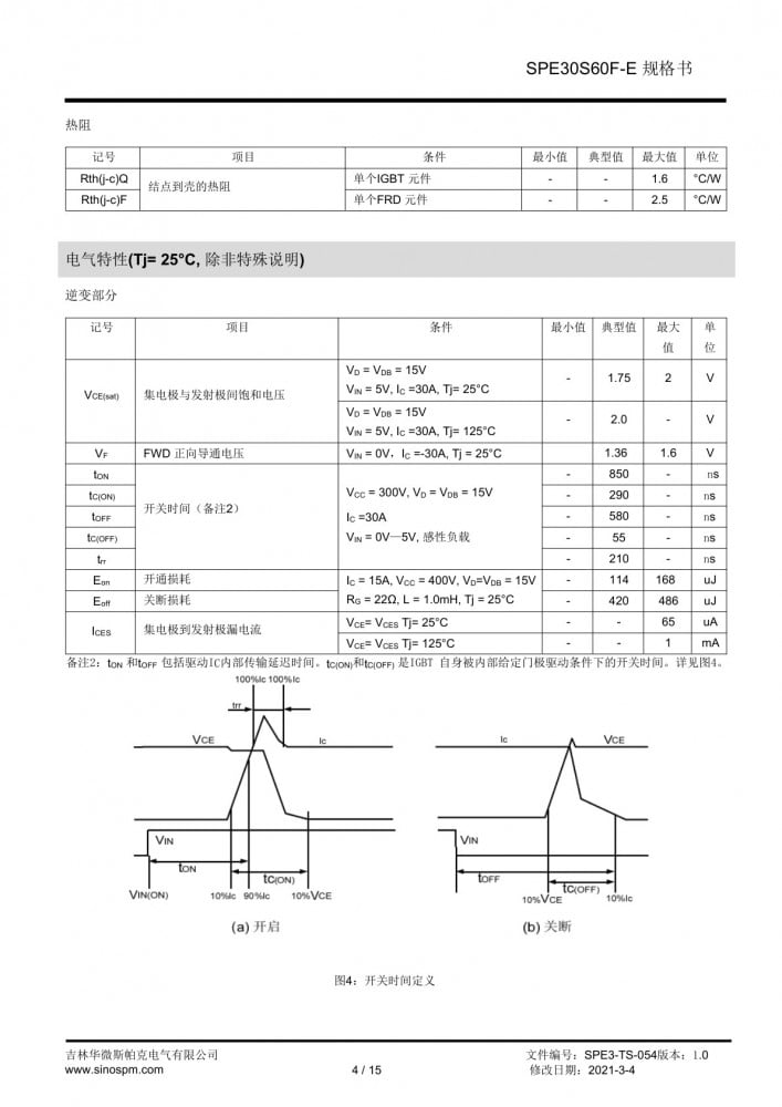 SPE30S60F-E datasheet page 4