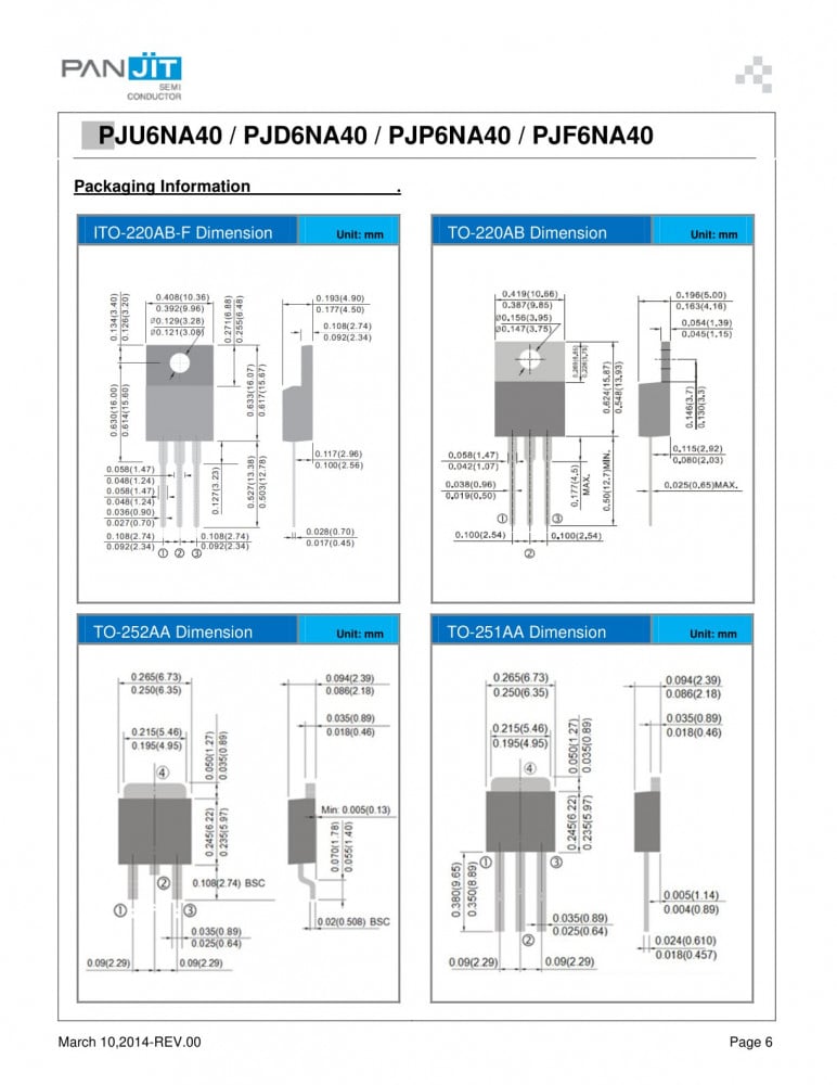 PANJIT PJD6NA40 datasheet page 6