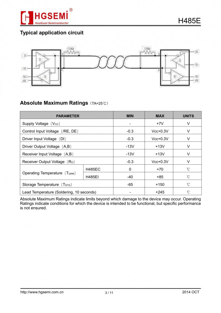 H485E datasheet page 3