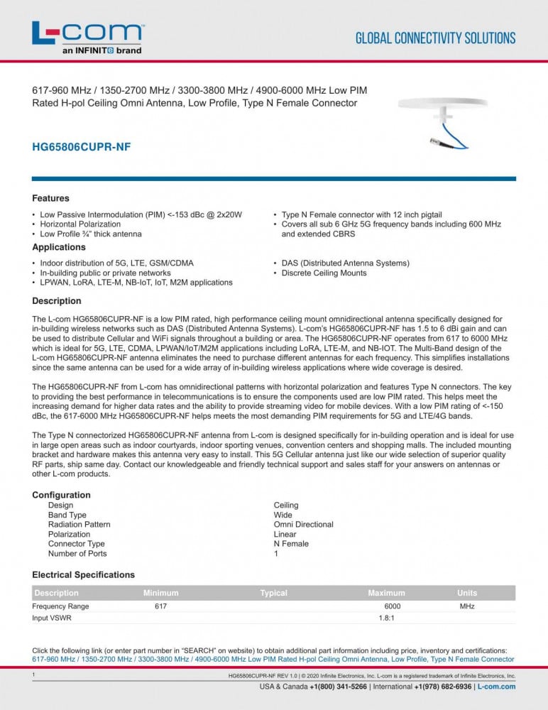 HG65806CUPR-NF product datasheet page 1